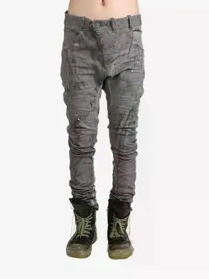 Boris Bidjan Saberi Distressed Finish Trousers - Grey