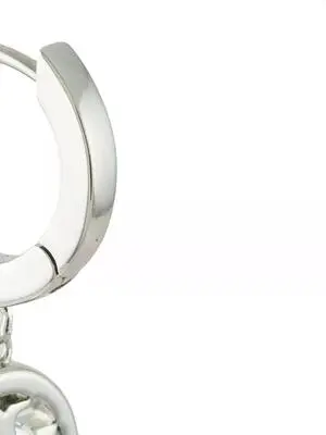 Tory Burch Icon Pavé Hoop Earrings - Silver