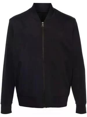 Harris Wharf London Navy Stretch-jersey Bomber Jacket