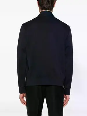 Harris Wharf London Navy Stretch-jersey Bomber Jacket