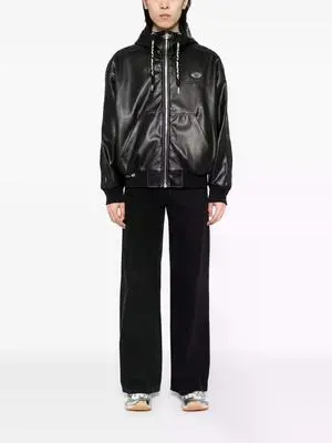 AAPE BY *A BATHING APE Faux Leather Hooded Jacket