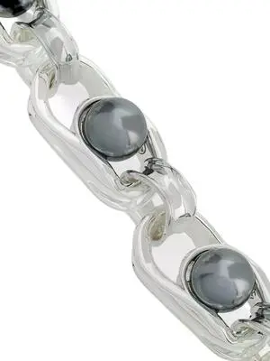 COUP DE COEUR Plated Brass Necklace With Pearl Embellishments