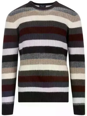 DRUMOHR Striped Wool Jumper - Grey