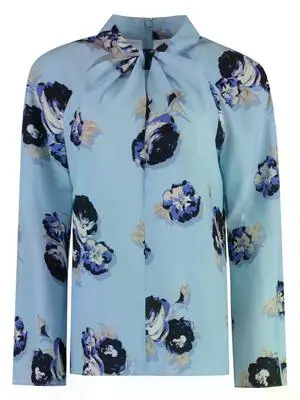 St. John Floral Print Blouse