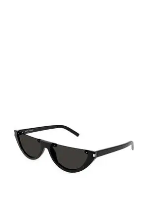 Saint Laurent Half Moon Tinted-lenses Sunglasses - Black