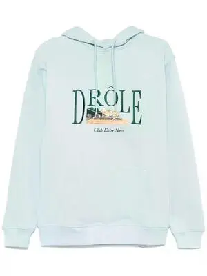 Drole De Monsieur Le Hoodie Tennis Court Hoodie - Blue