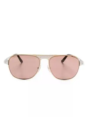 Cartier Ct0532s Aviator Sunglasses - Gold