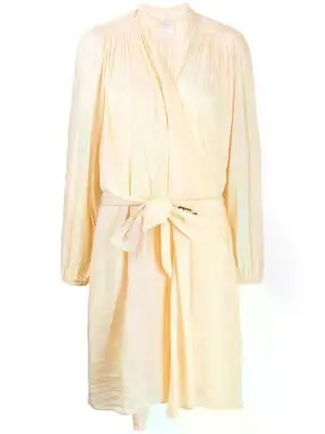 FORTE_FORTE Waist-tied Fitted Robe - Neutrals