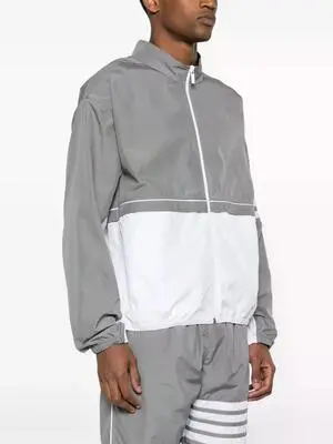 Thom Browne 4-bar Colour-block Track Jacket - Grey