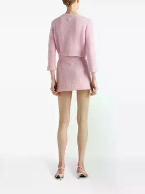 Prada Cashmere Mini Skirt - Pink