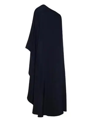 Adam Lippes Navy One-shoulder Midi Dress