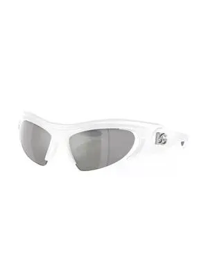Dolce & Gabbana Shield-frame Tinted Sunglasses - White