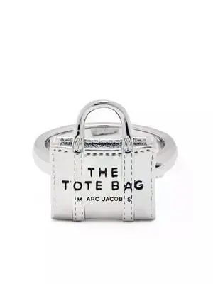 Marc Jacobs The Mini Icon Tote Bag Sculpted Ring - Silver