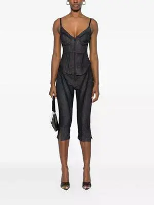 MUGLER Denim Corset - Black