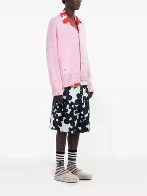 Marni Floral Print Wide Leg Knee Length Shorts
