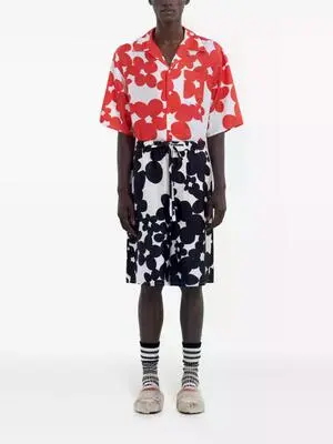 Marni Floral Print Wide Leg Knee Length Shorts