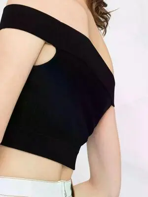 Alexander McQueen Off-the-shoulder Cropped Top
