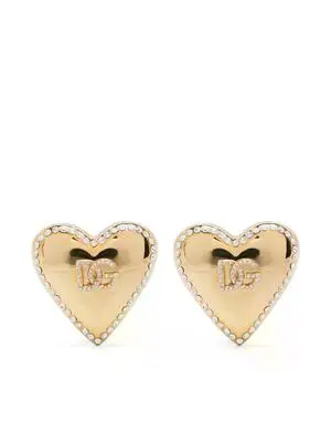 Dolce & Gabbana Heart-motif Clip-on Earrings - Gold