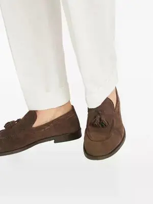 Brunello Cucinelli Tassel-embellished Suede Loafers