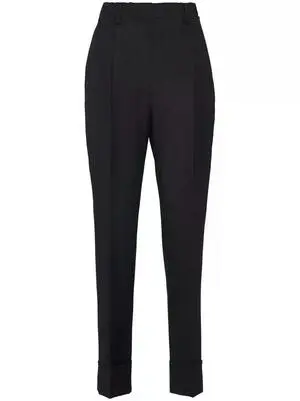 Prada Pressed-crease Tailored Trousers - Black