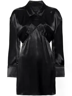 Alexander Wang Satin Slip Dress - Black
