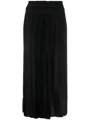 Henrik Vibskov High-waisted Pleated Midi Skirt - Black