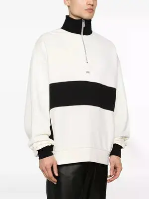 Gcds Half-zip Sweatshirt With Logo Appliqu