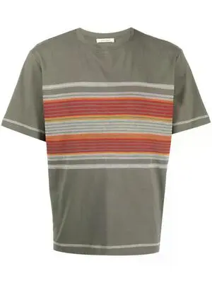 CRAIG GREEN Flatlock Stripe T-shirt - Green