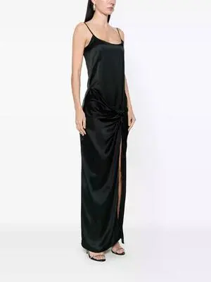Attico Long Dress With Knotted Detailing