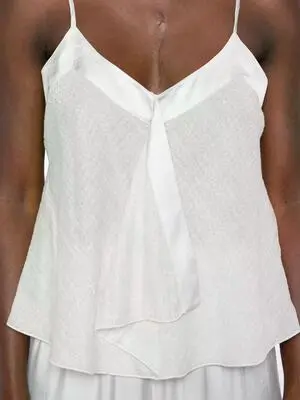 Emporio Armani Ruffled Seersucker Top