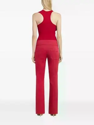 COURREGES Bootcut Trousers With Belted Waist - Red