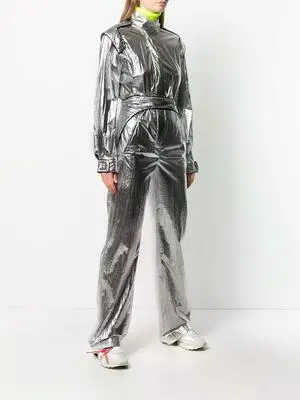 Off-White Racing Metallic Effect Jumpsuit