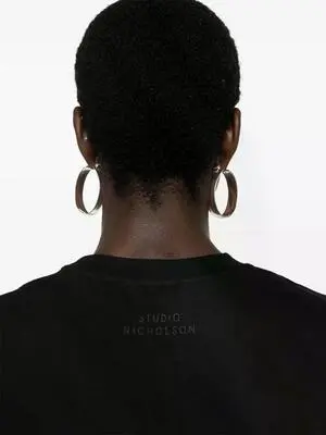 Studio Nicholson Cotton T-shirt With Rear Logo - Black