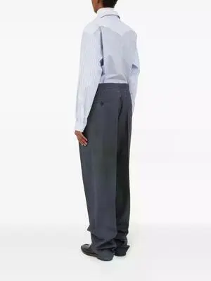 MAISON MARGIELA Moiré-effect Straight-leg Trousers