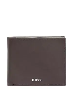 BOSS Logo-plaque Leather Wallet - Brown