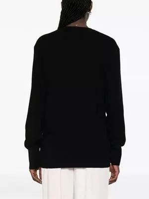 TOTEME Cashmere V-neck Sweater With Ribbed Details