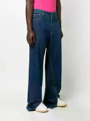 BIANCA SAUNDERS Wide-leg Denim Trousers