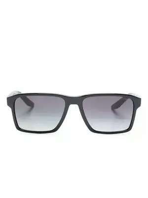 Prada Square Frame Sunglasses With Logo Print - Black