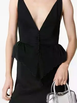 Stella McCartney V-neck Midi Dress With Spaghetti Straps And Open Back