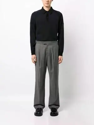 Dunhill Long Raglan-sleeve Wool Polo Shirt