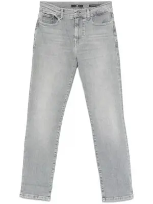 7 For All Mankind Mid-rise Skinny Jeans - Grey