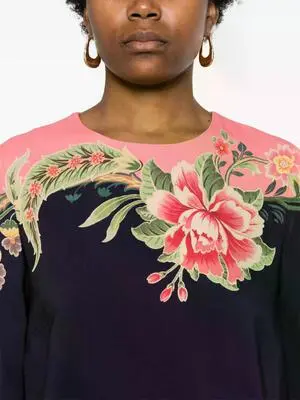 Etro Floral Print Silk Midi Dress