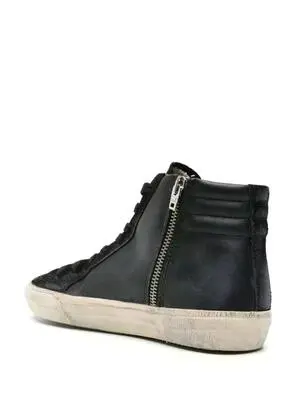 GOLDEN GOOSE Slide Crystal-embellished High-top Sneakers - Black