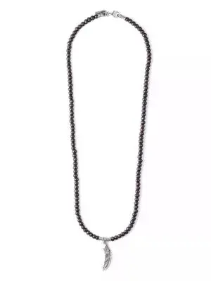 Emanuele Bicocchi Feather Charm Necklace - Silver