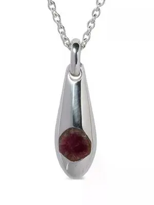 PARTS OF FOUR Sterling And Rubellite Tourmaline Chrysalis Pendant Necklace - Silver