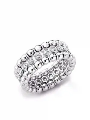 PRAGNELL 18kt White Gold Diamond Expandable Ring - Silver