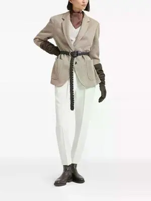 Brunello Cucinelli V-neck Cashmere Jumper - Neutrals