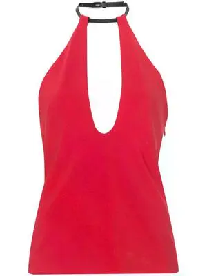 Attico Halterneck Buckle Blouse
