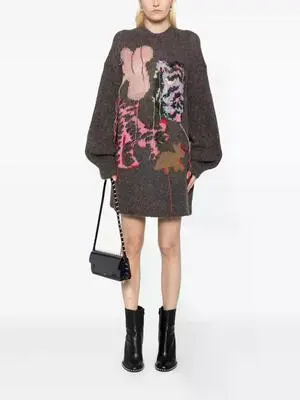 JNBY Floral Intarsia Knit Dress