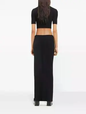 COURREGES Ribbed Knit Tube Long Skirt
